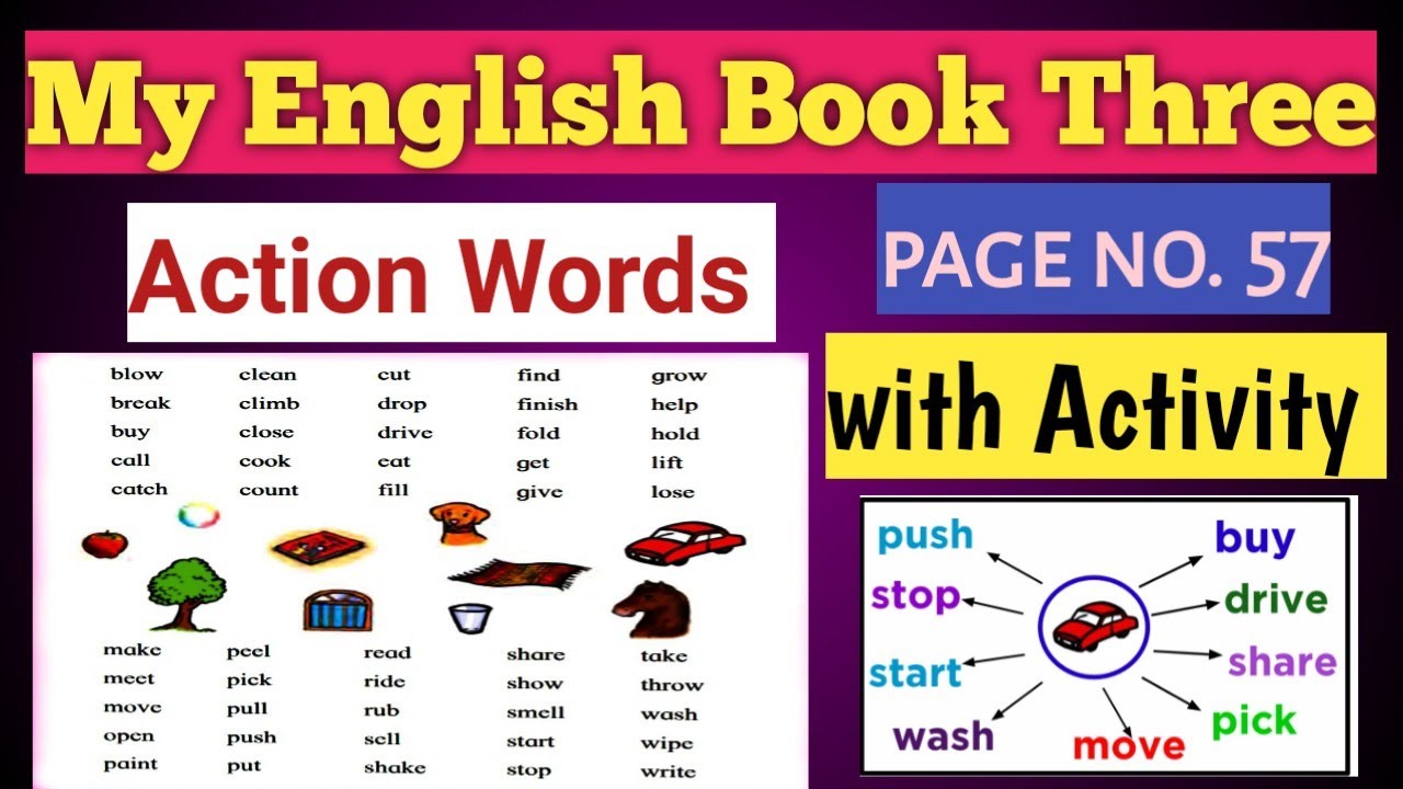 Action words /My English Book Three /page no. 57/std. 3/Activity ...