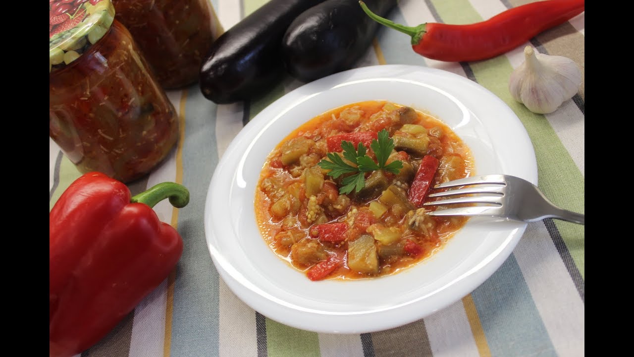 Tatar üsulu Qışlıq Badımcan Salatı Hazırlanması . Qış Tedarükü Badımcan ...