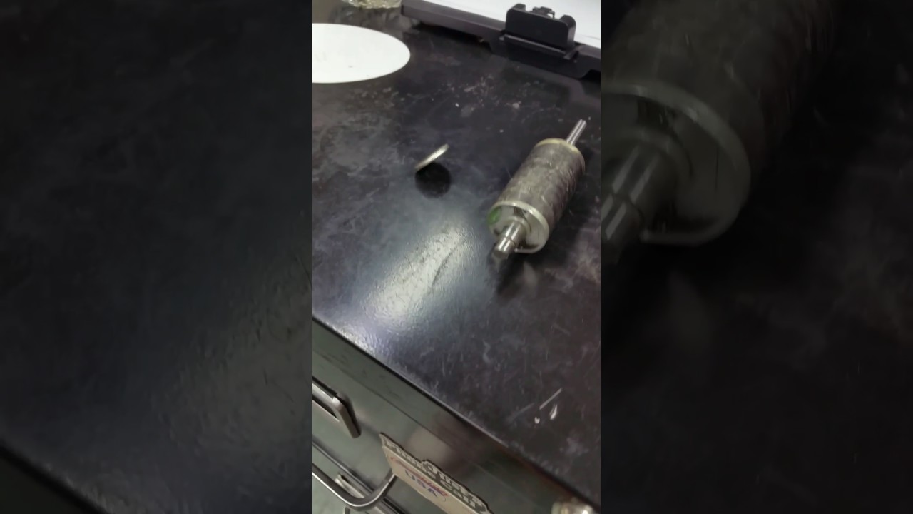 Rotor that has been a "bit" overheated. - YouTube