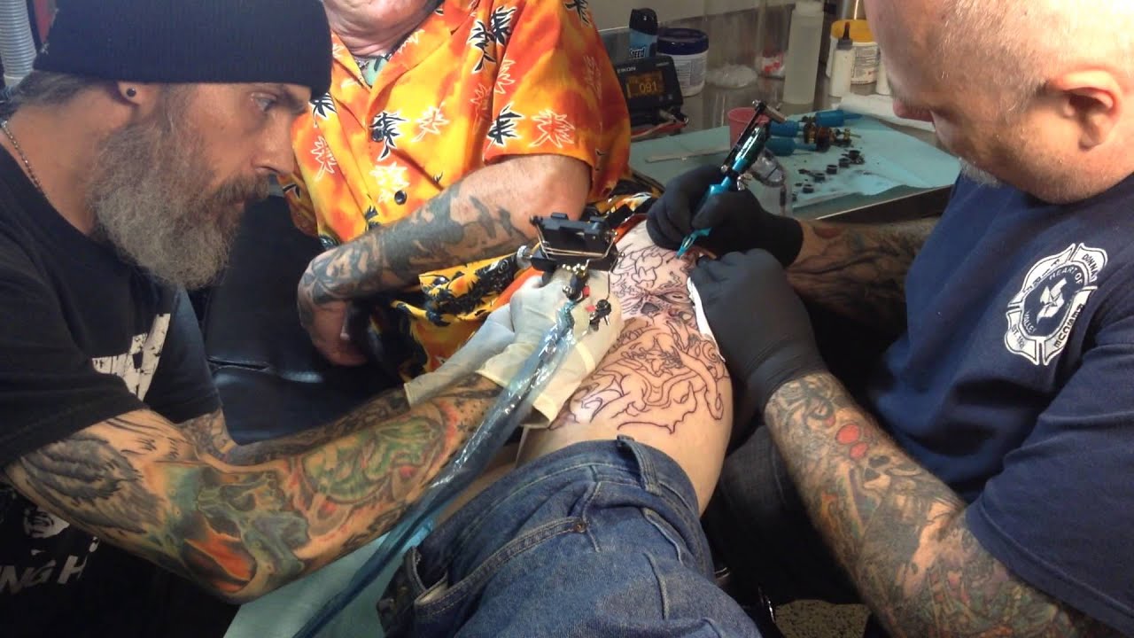 Tim Alford and Jason Byram Tattooing - YouTube