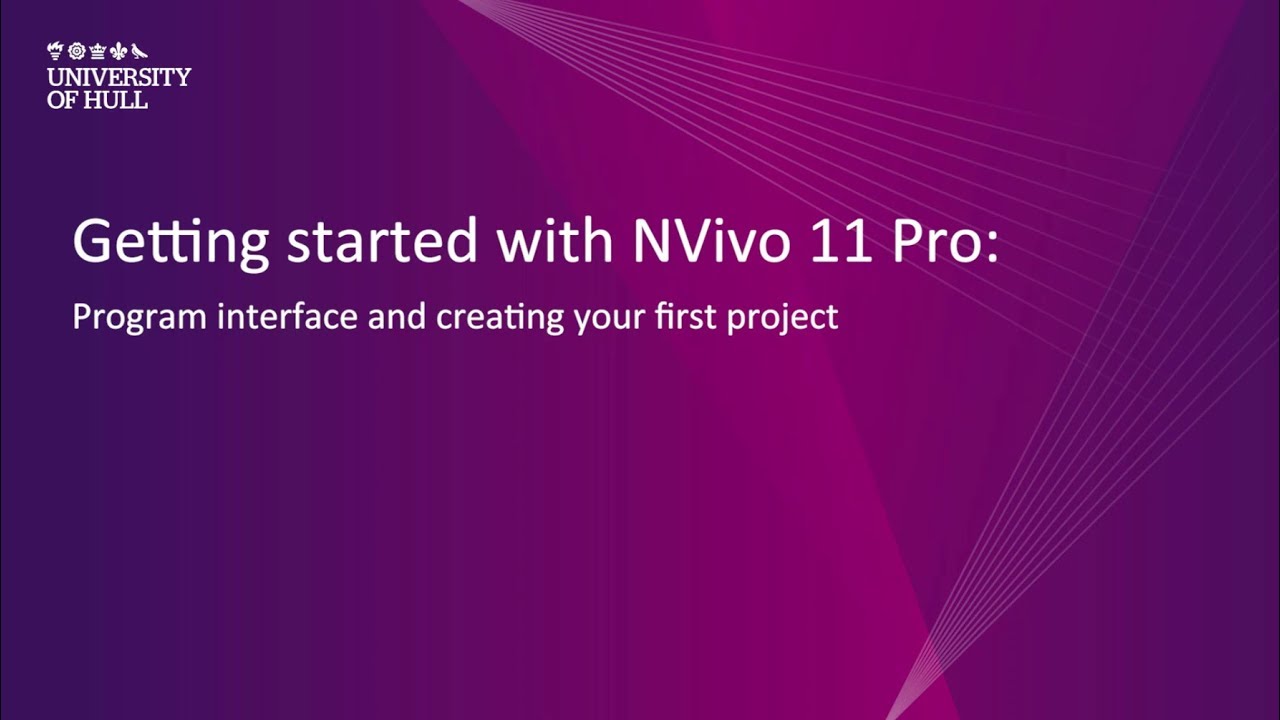 NVivo 11 Pro: Program interface and creating your first project - YouTube