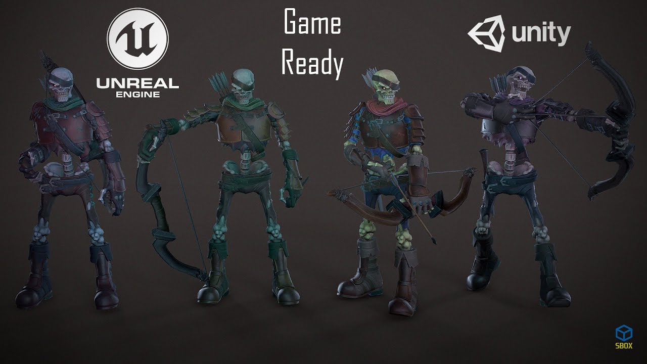 PREVIEW 3D CHARACTER - GAME READY MODEL - UNREAL ENGINE - Skeleton ...