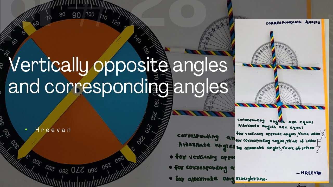 Vertically opposite angles, Corresponding angles and alternate angles ...