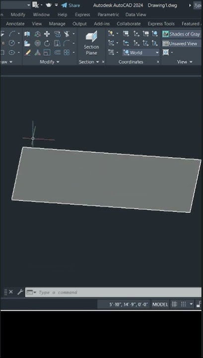 How To use Planar Surface and Thicken Command in AutoCAD 3D - YouTube