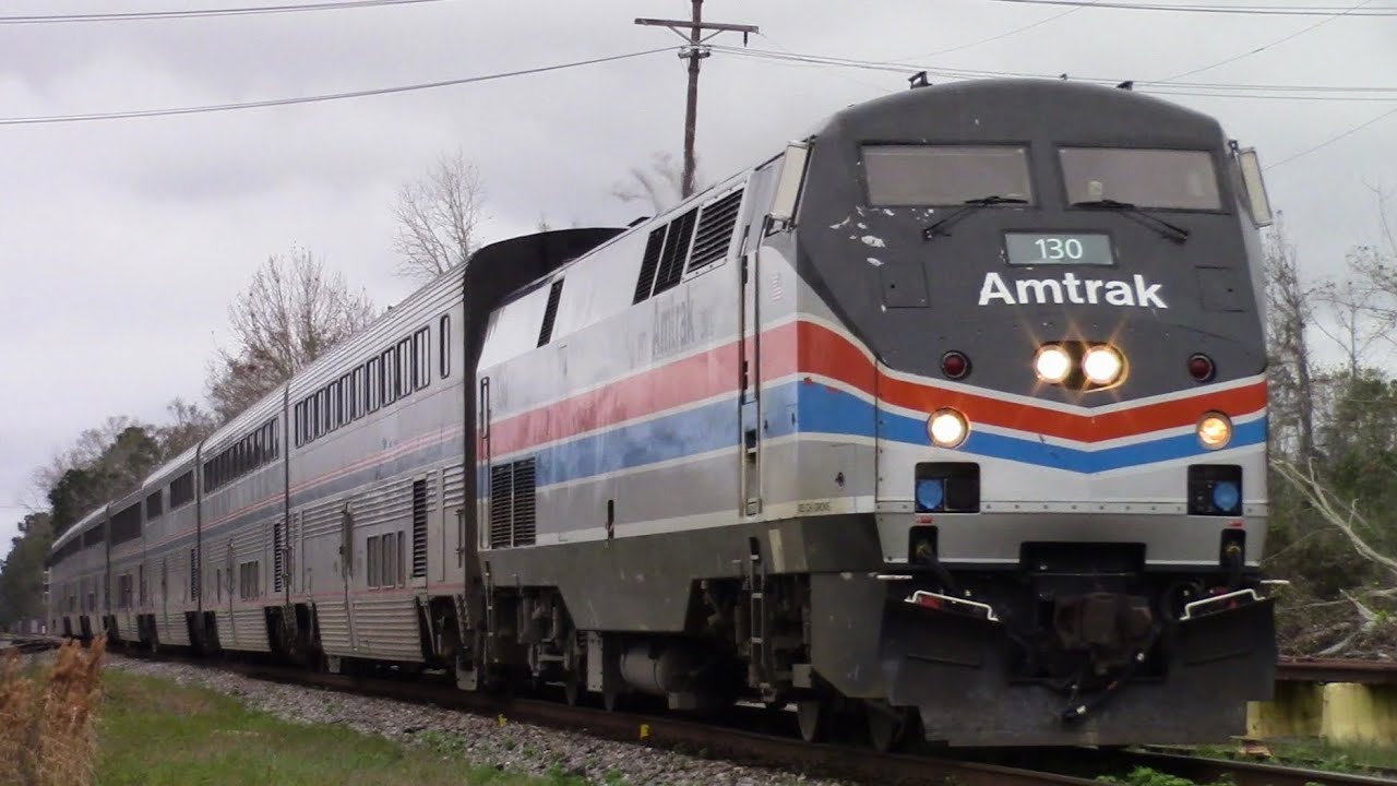 AMTK P059 South arriving in Hammond, LA with AMTK 130 “Phase II” - YouTube