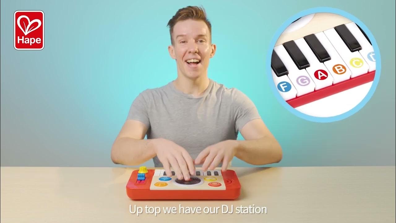 【德國 Hape】E0621 搖滾DJ音樂鍵盤 DJ Mix & Spin Studio - YouTube