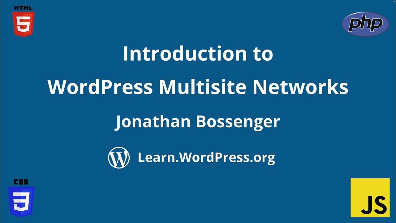 Introduction to WordPress Multisite Networks - YouTube
