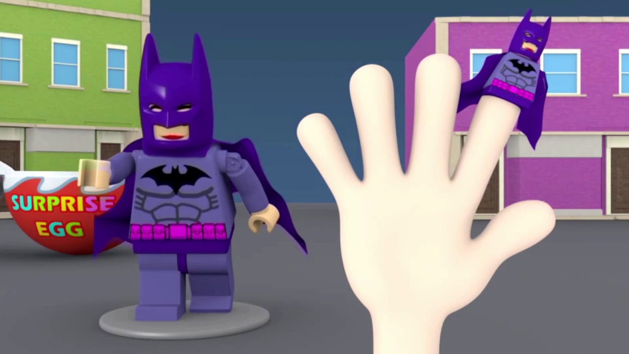 Batman Surprise Egg Lego 3D Finger Family Nursery Rhyme for Children ...