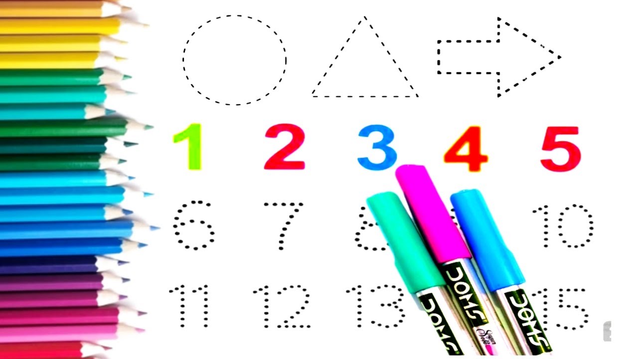 12345 counting for kids 1 to 15 counting 1 to 100 counting 2d shapes ...