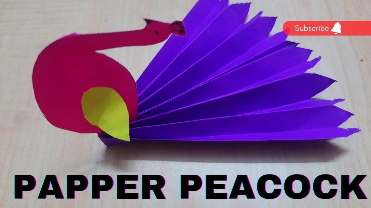 paper craft _ peacock paper art - YouTube