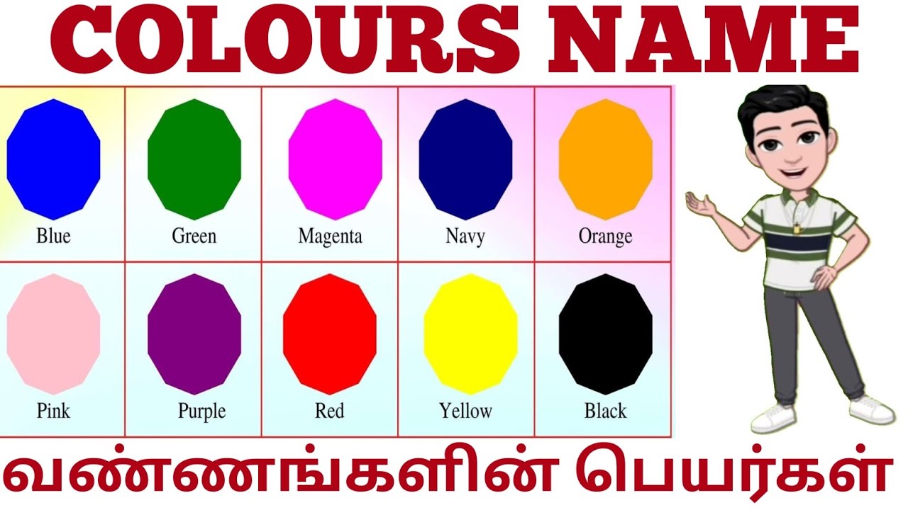 COLOURS NAME TAMIL AND ENGLISH | நிறங்களின் பெயர்கள் தமிழ் மற்றும் ...