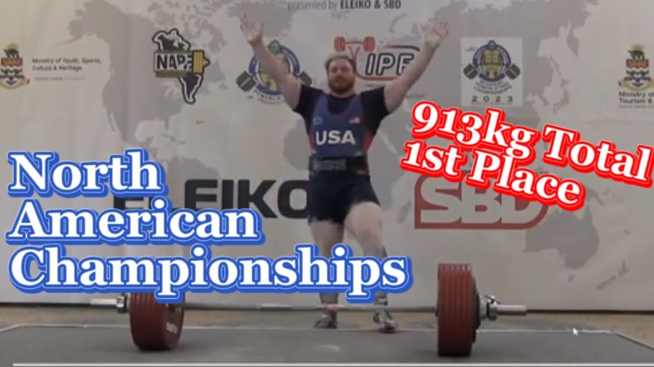 🥇NORTH AMERICAN POWERLIFTING CHAMPIONSHIPS 2023 913kg/2012lbs Tristan ...