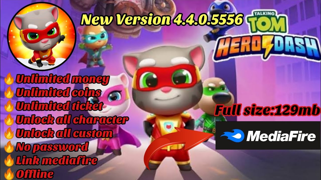 Talking Tom Hero Dash Mod Apk Terbaru 2023 No Password - YouTube