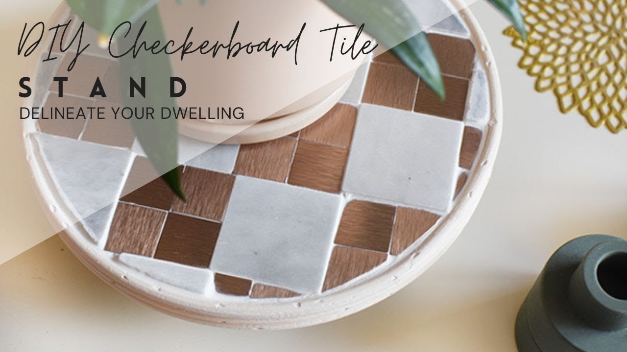 DIY Checkerboard Tile Stand - YouTube