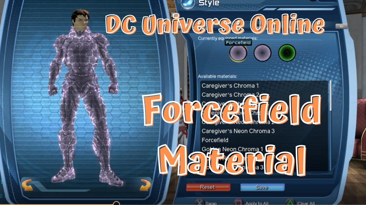 DCUO Forcefield Material (Dc Universe Online) - YouTube