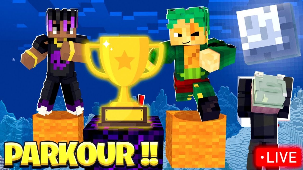 Parkour With Lilyville Members 🤯| Minecraft Live - YouTube