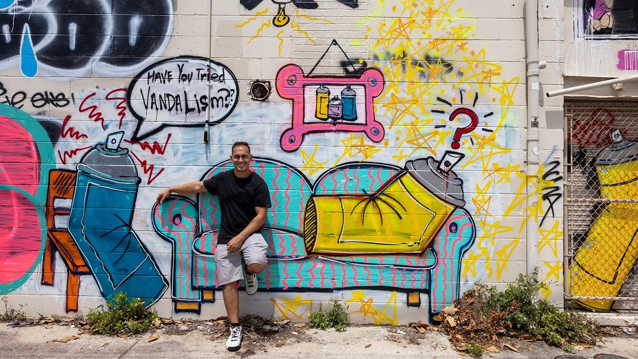"Have You Tried Vandalism??" Street art by Josh Wingerter - YouTube