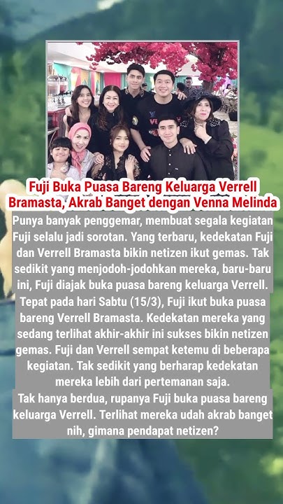 Fuji Buka Puasa Bareng Keluarga Verrell Bramasta, Akrab Banget dengan Venna Melinda #fuji # ...