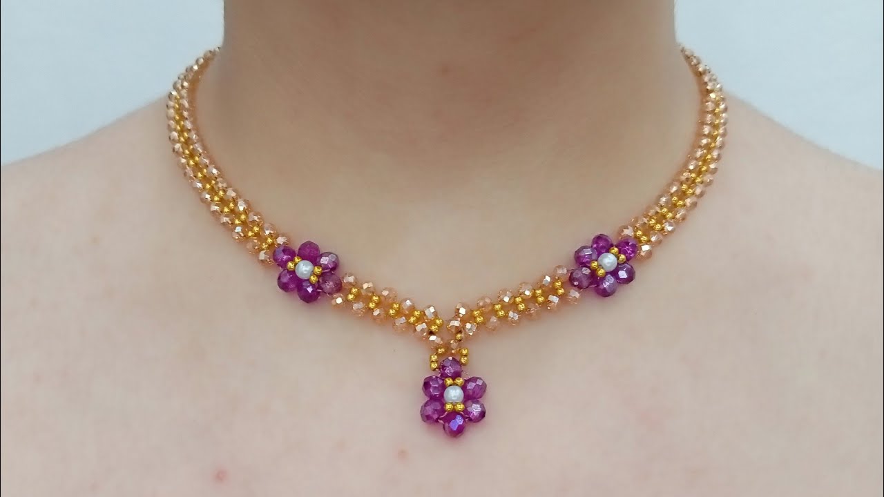 Very Easy Necklace Making | How To Make Beads Necklace Making | Beaded ...