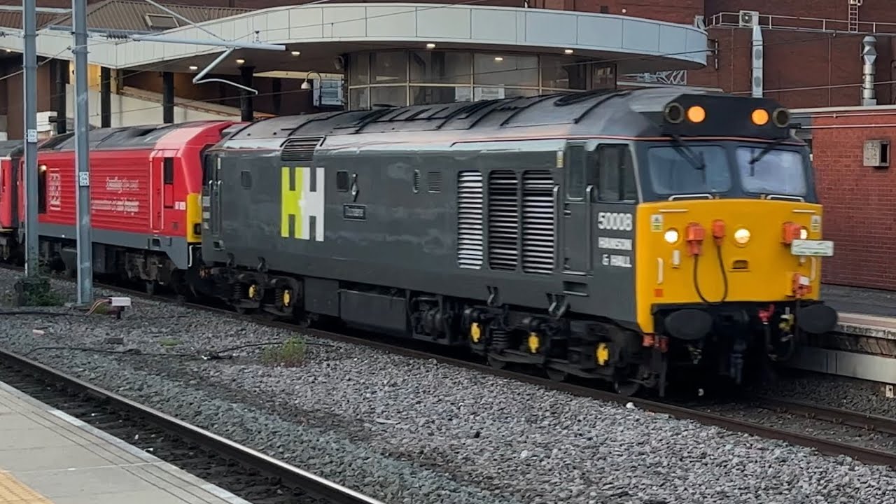 Hanson & Hall Class 50 008 with 1Z70 to Huddersfield - YouTube