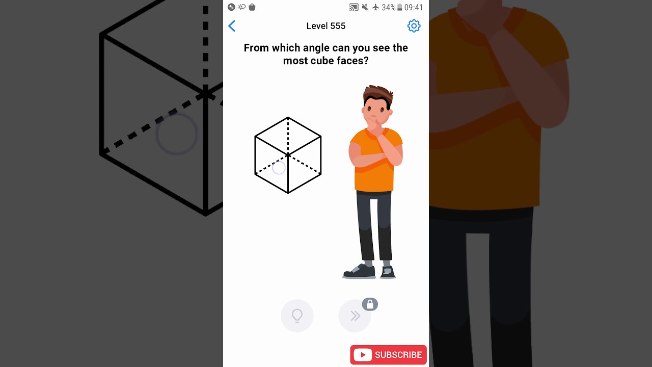 Easy Game Level 555 From which angle can you see the most cube faces ...