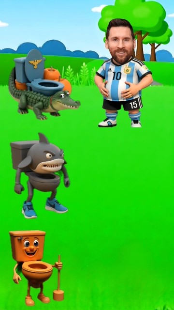 ¿ Messi podrà hacer caca en el retrete de tung tung sahur 💩😜- Messi 🥶 ...