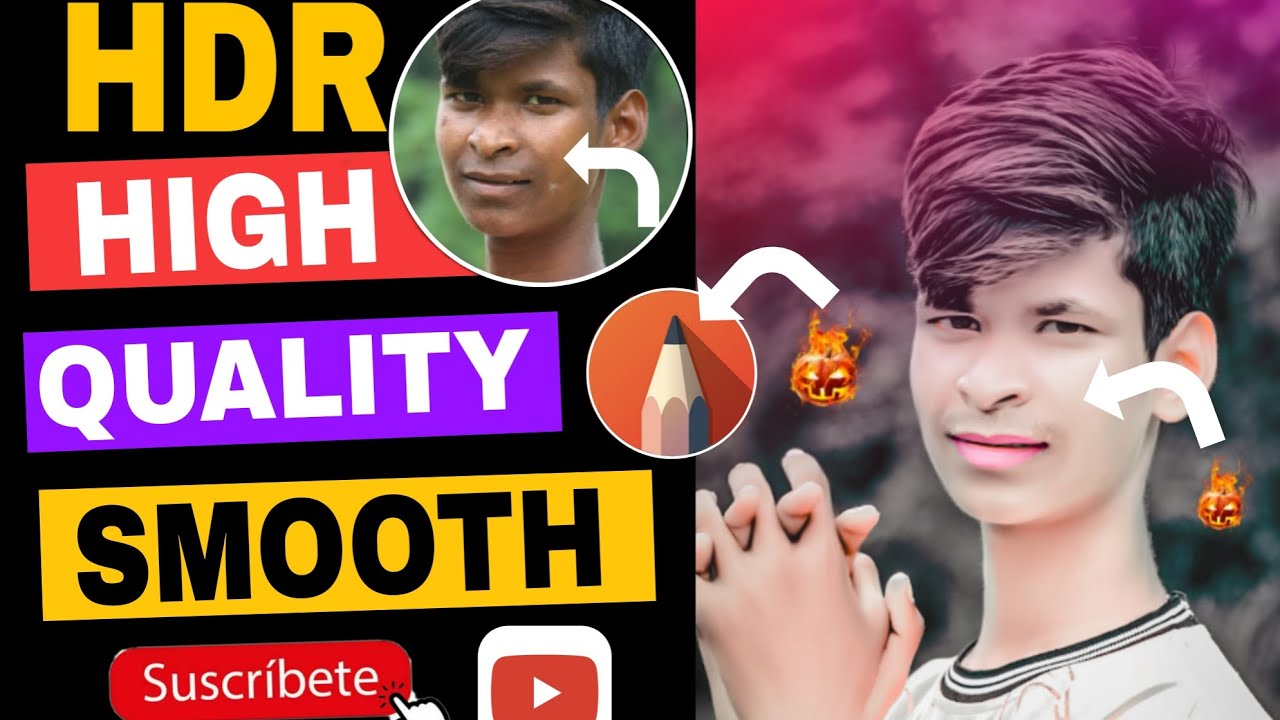HDR Face smooth HD Face Smooth photo Editing || Autodesk Sketchbook ...
