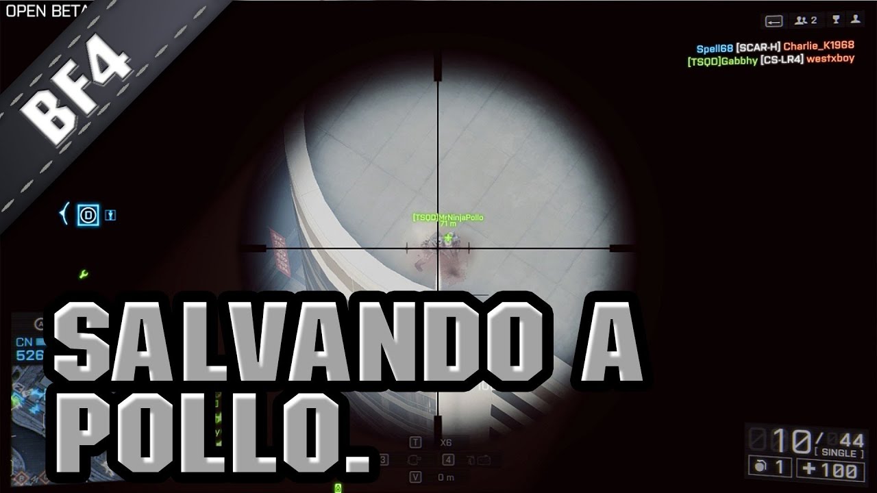 Battlefield 4 Beta, salvando al soldado Pollo - YouTube