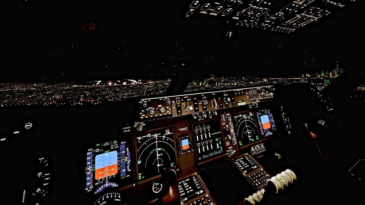 BOEING 747-8F landing | DUBAI (cockpit view) - YouTube