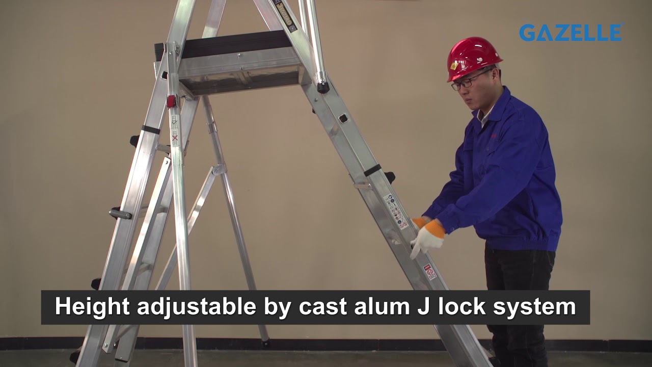 The Guardian Telescopic Platform Ladder Product Video - YouTube