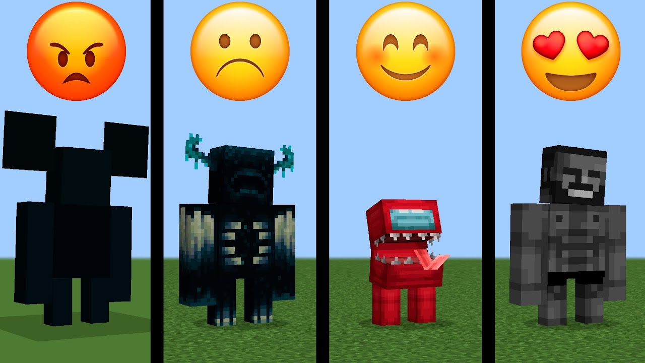minecraft warden with different emoji - YouTube