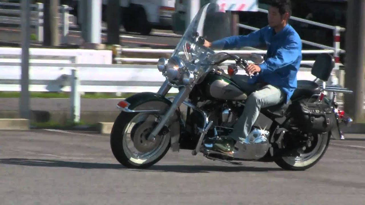 ハーレーダビッドソン エボエンジン '96 FLSTN ヘリテイジスペシャル - YouTube