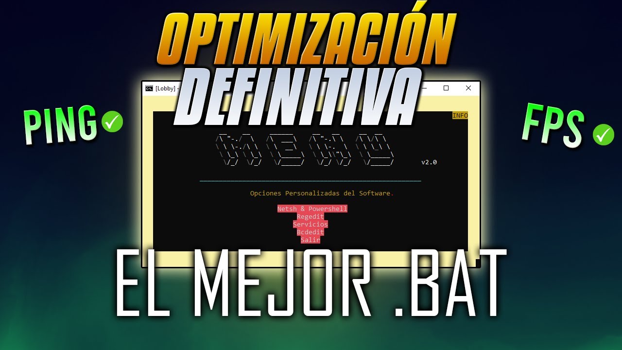 Config gaming proyect.bat / Sube fps y baja tu ping /bcdedit ...