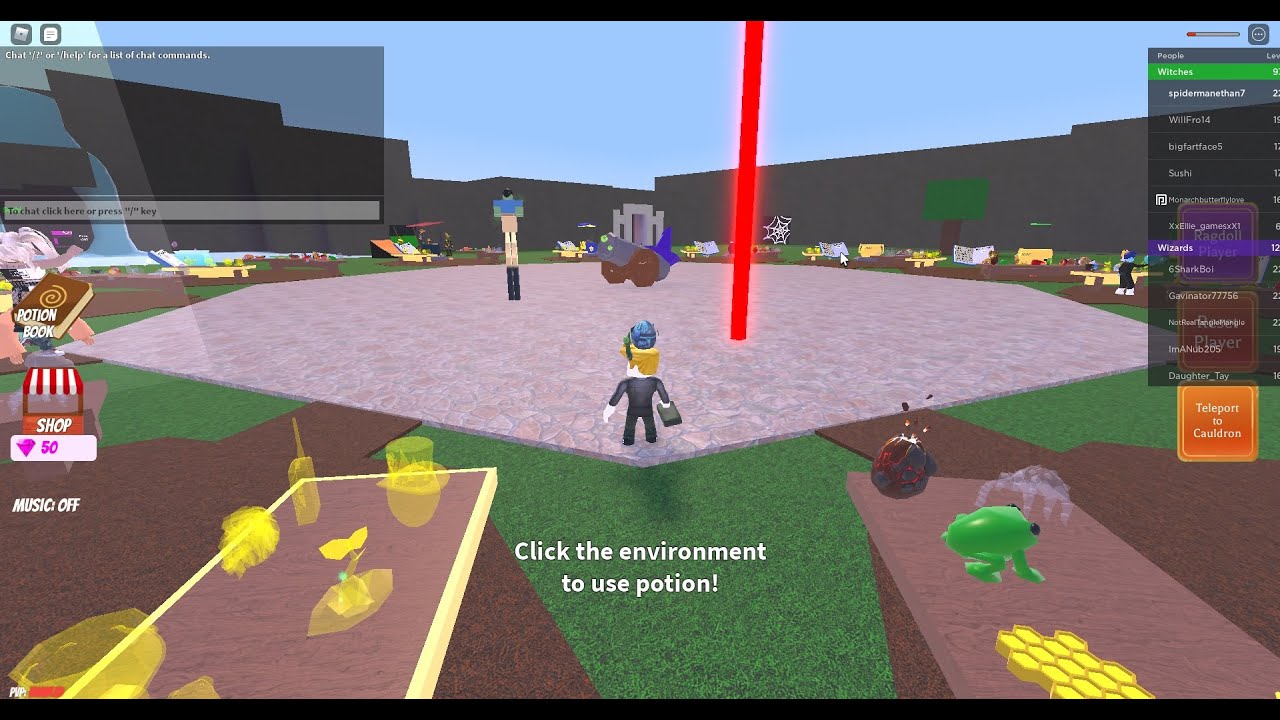 Roblox Wacky Wizards - How To Make The Laser Strike Potion! - YouTube