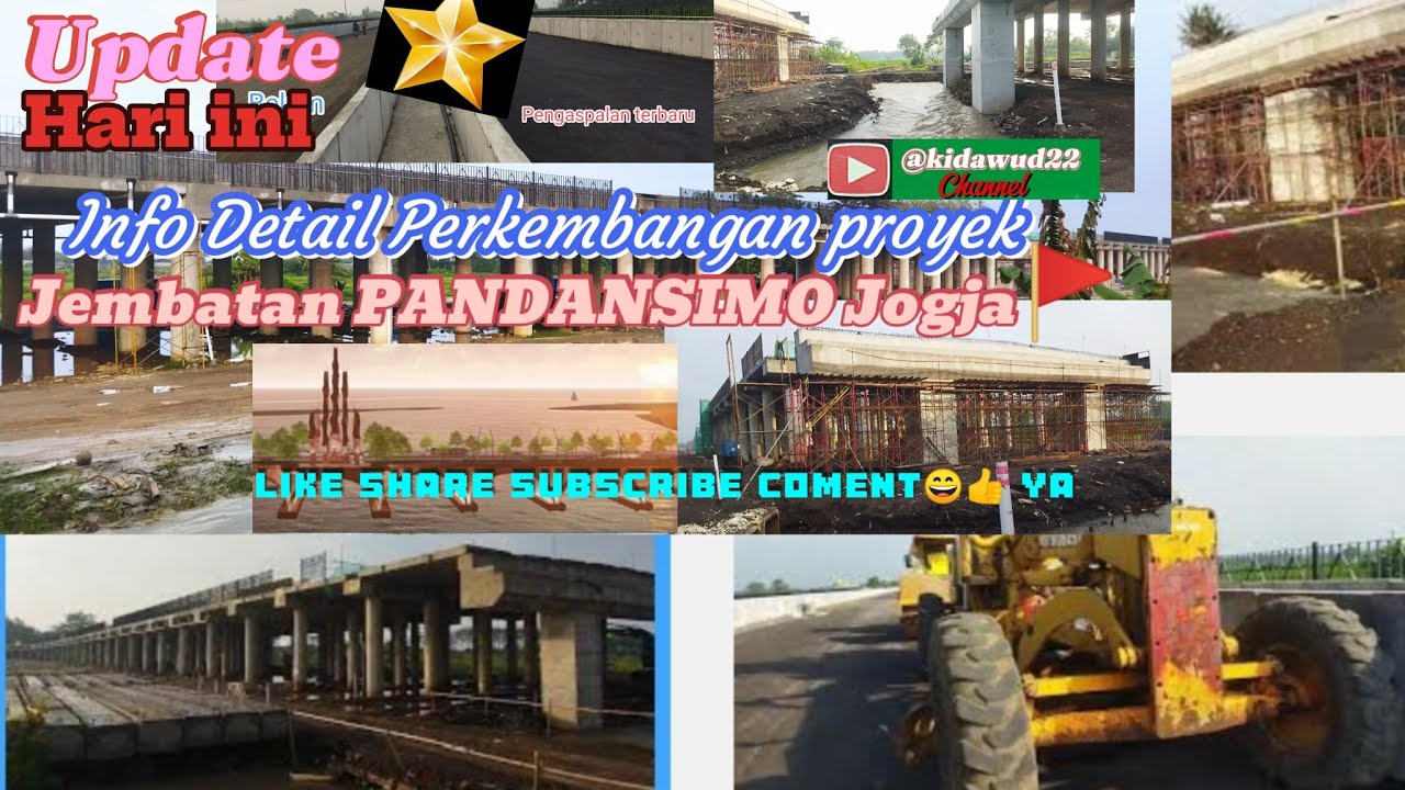 Update Info detail Perkembangan proyek🙏💕 jembatan PANDANSIMO Jogja🚩 ...