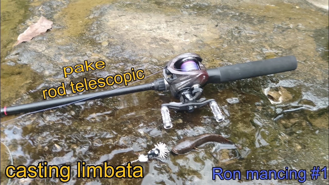 Mancing limbata teknik casting | pake rod telescopic vlog mancing #1 ...