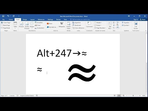 How to type Almost equal to symbol in Word: Insert  Approximate symbol (≈) in Word