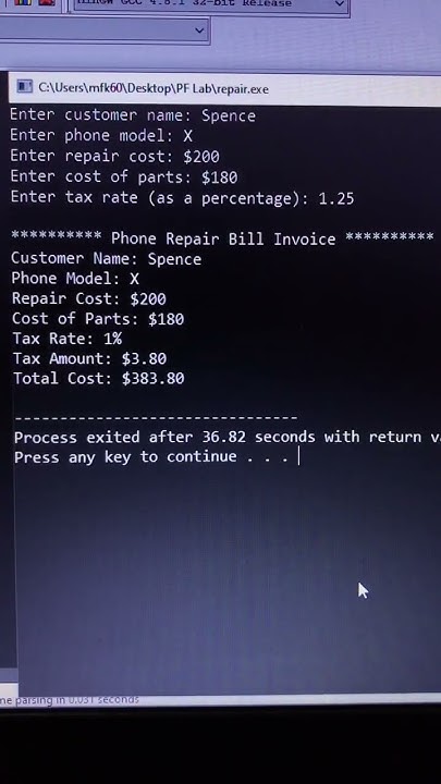 Repair Invoice C Codelife Codingninja Codersfoundation Cppprogramming Coderstokyo Shorts