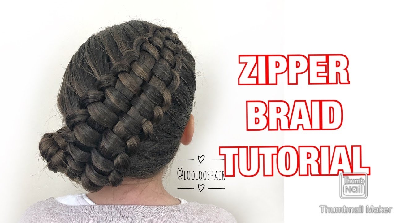 💕🐰 HOW TO DO A ZIPPER BRAID UPDO HAIRSTYLE TUTORIAL 🐰💕 - YouTube