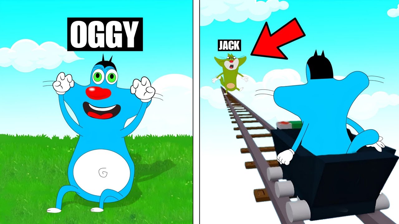 ROBLOX OGGY BECOME FASTEST CART RACER WITH JACK | OGGY GAME - YouTube
