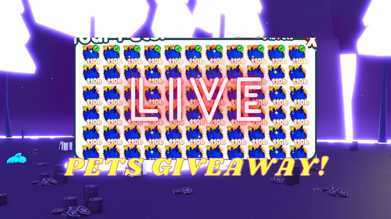 🔴Live Stream [Pet Sim X Giveaways!] - YouTube