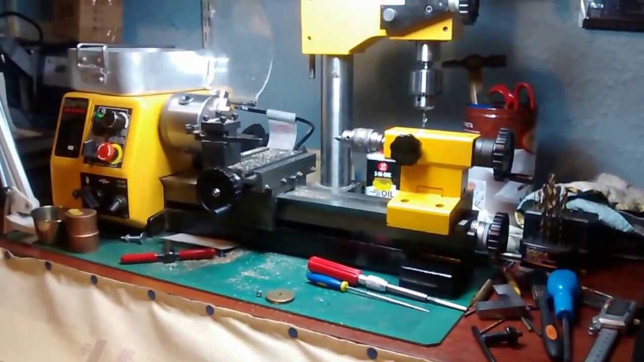 Work station for my Clarke CL250M lathe and mill. - YouTube