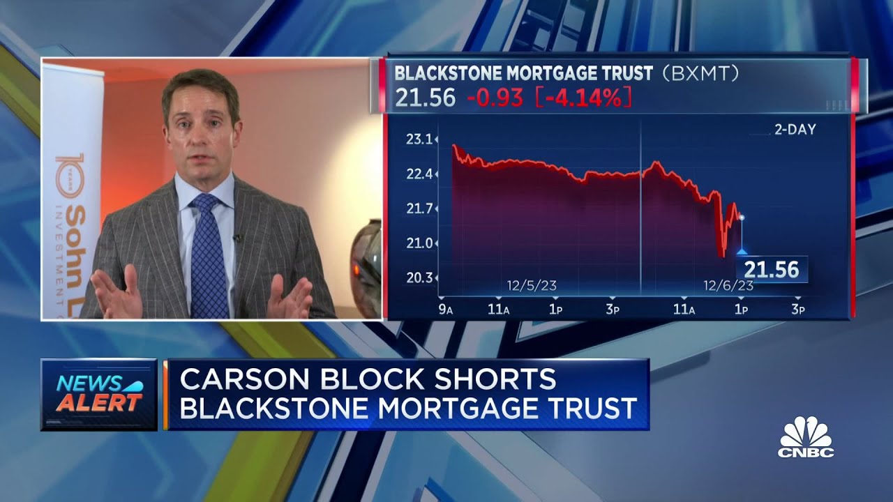Carson Block shorts Blackstone Mortgage Trust, here's why - YouTube