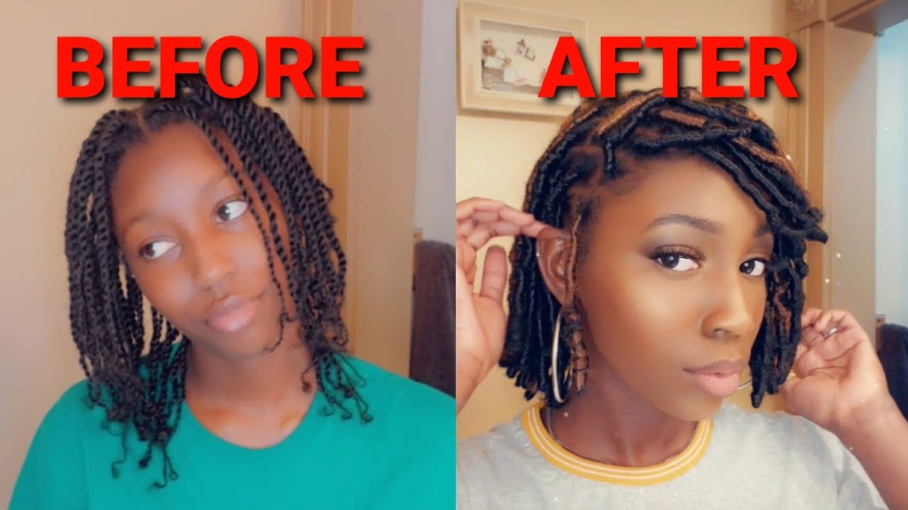 Faux Locs Tutorial | Short Bob on Longer Hair - YouTube