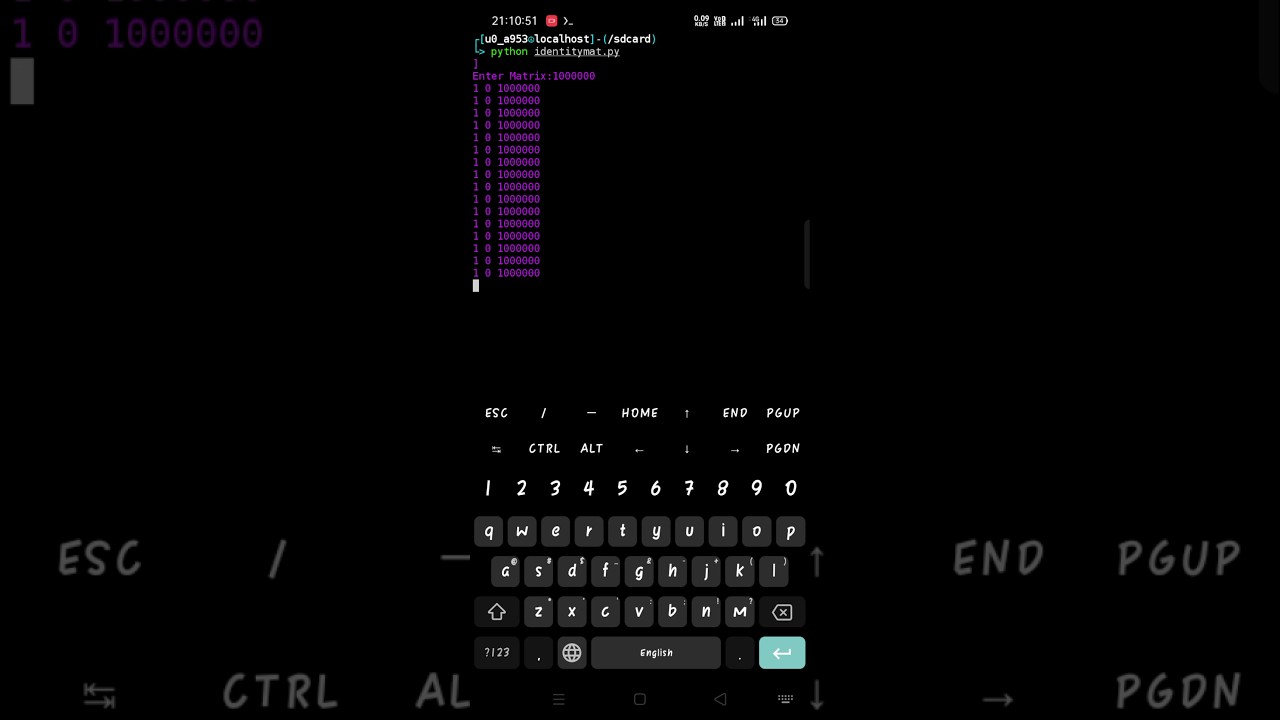 Simple To Create Matrix In Python code ai shorts YouTube Simple To Create Matrix In Python code ai shorts YouTube