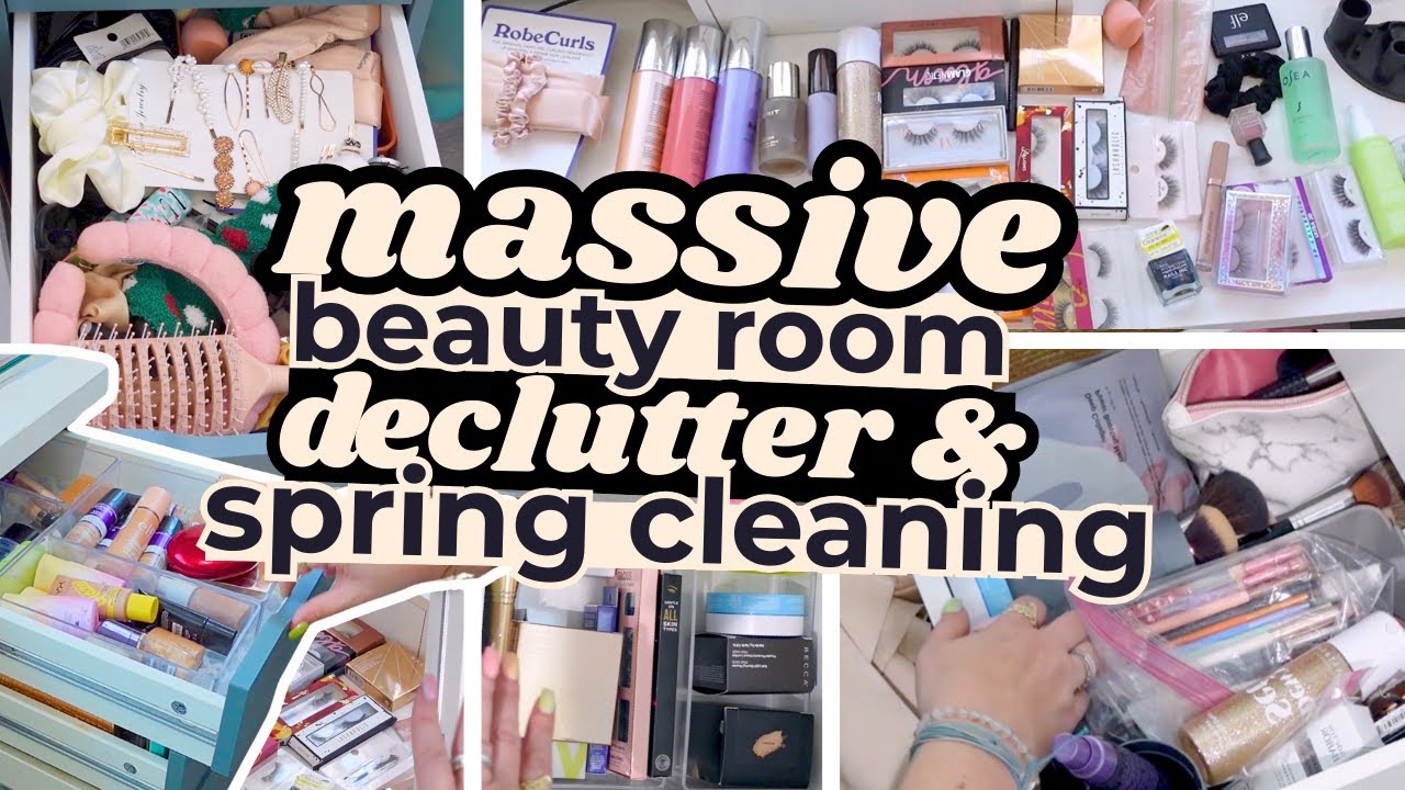 Decluttering My Entire Makeup Collection and Beauty Room Spring 2025 ...