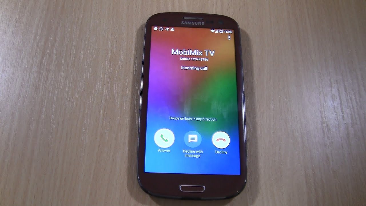 LG Q7 on Samsung Galaxy S3 red incoming call via Fake call - YouTube