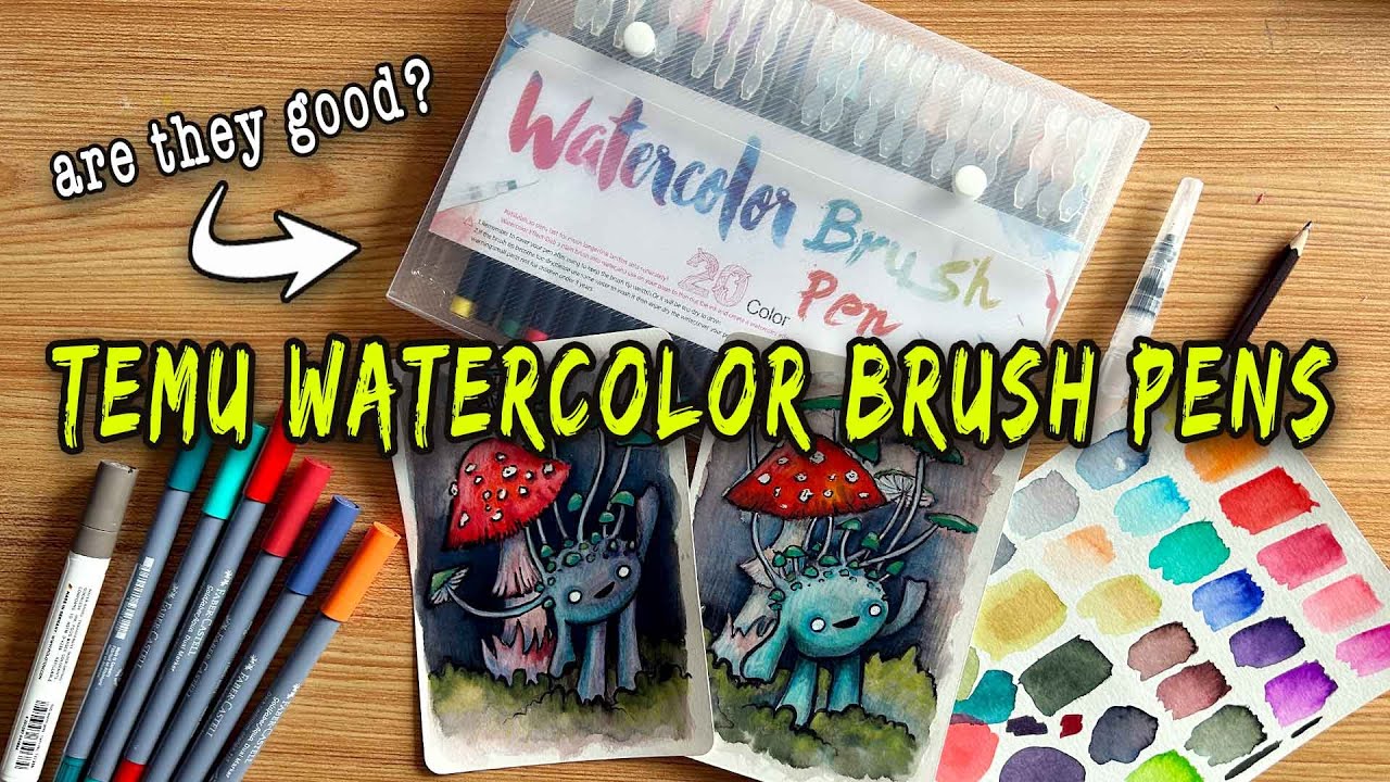 Tested TEMU Watercolor Brush Pens.. are they a good alternative to the ...