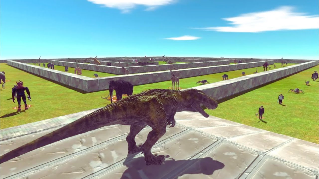 T-REX Death Run Fight Battle ARBS - Animal Revolt Battle Simulator ...