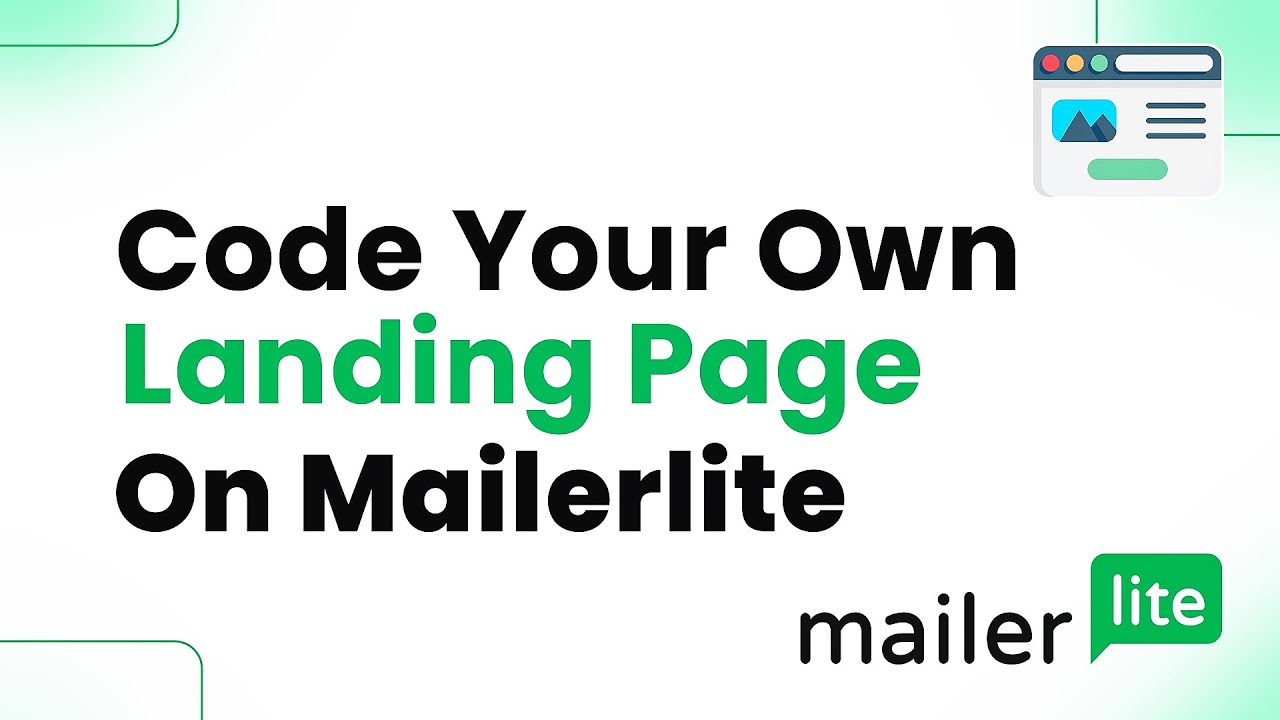 How to Code Your Own Landing Page on MailerLite (Step By Step) - YouTube